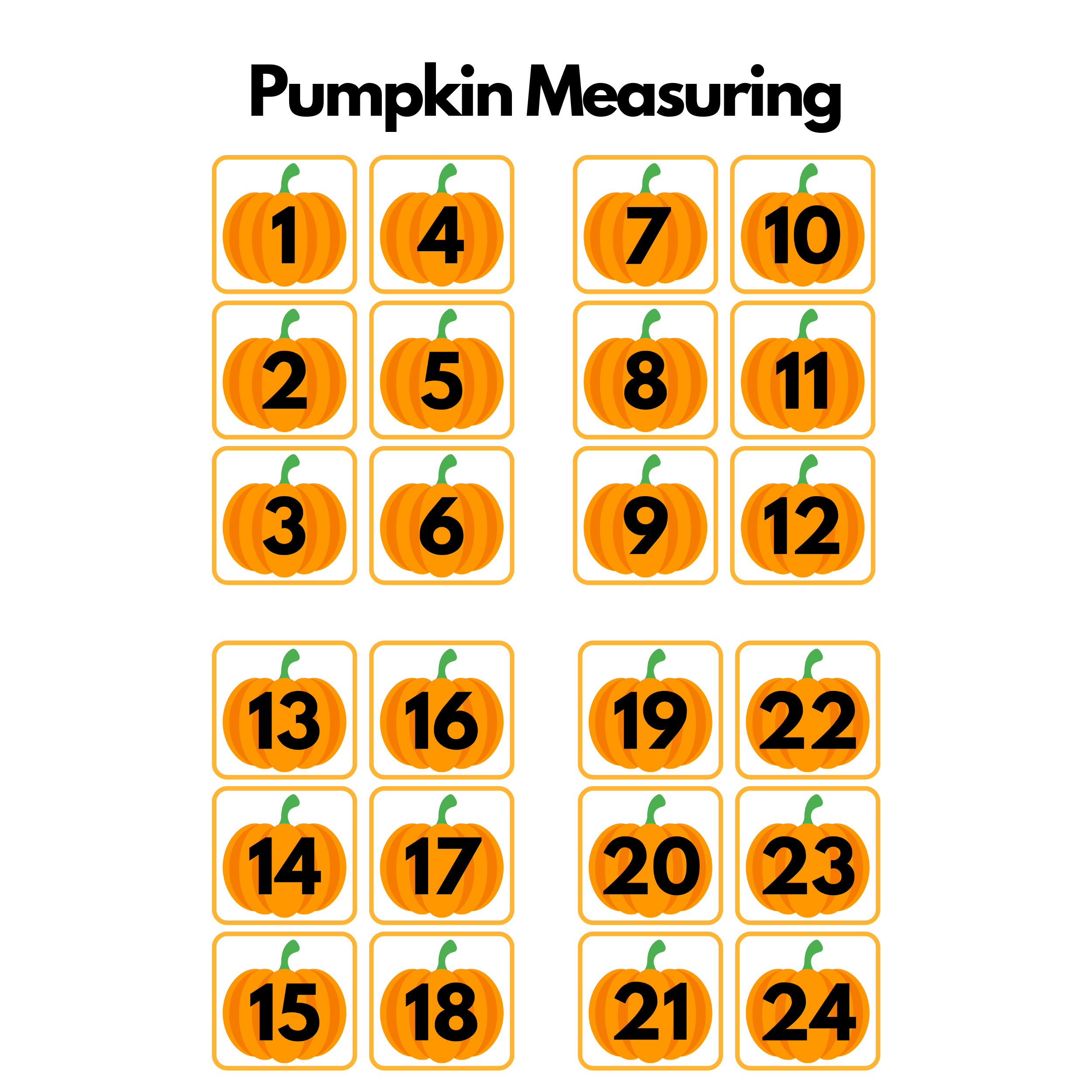 Pumpkin Measuring — Preschool Vibes