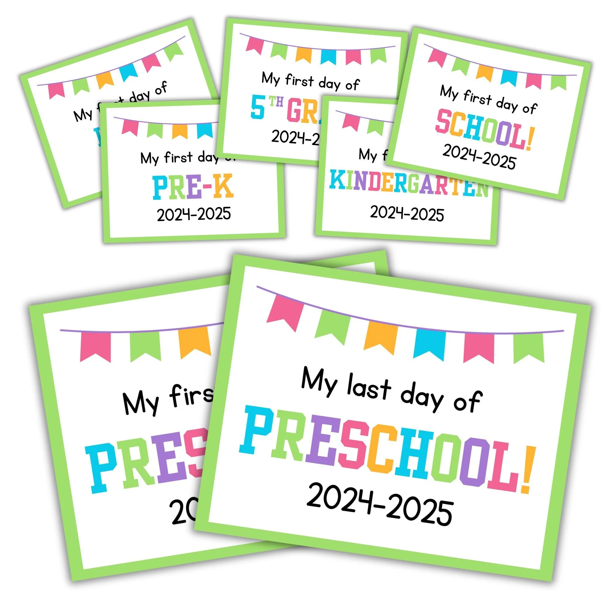First and Last Day of School Signs — Preschool Vibes