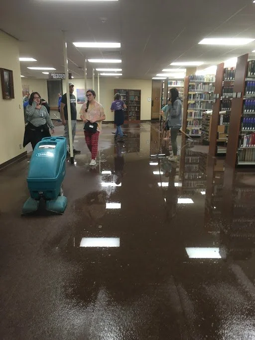 Kresge Library Flooded - Faculty and Students Save the Day — THE BAGPIPE