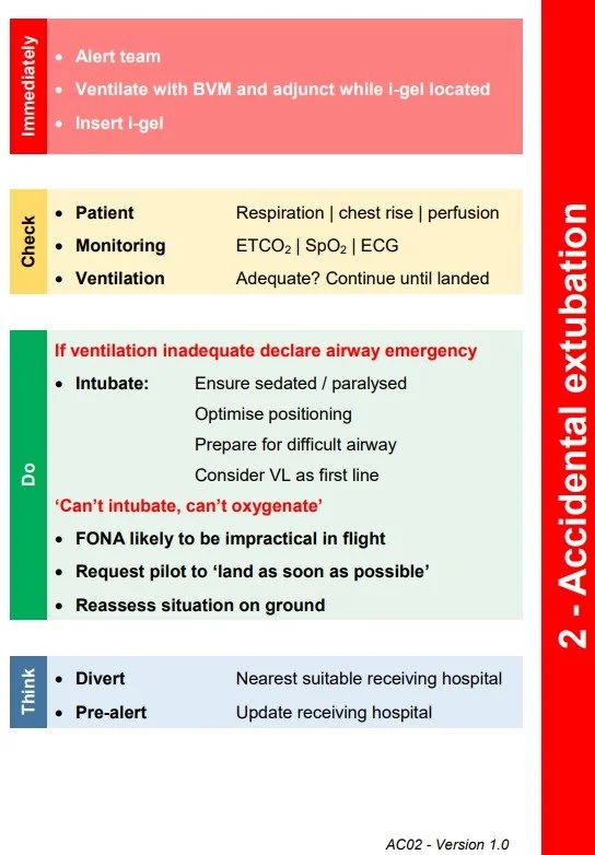 Accidental Extubation — Emergency Medical Retrieval Service