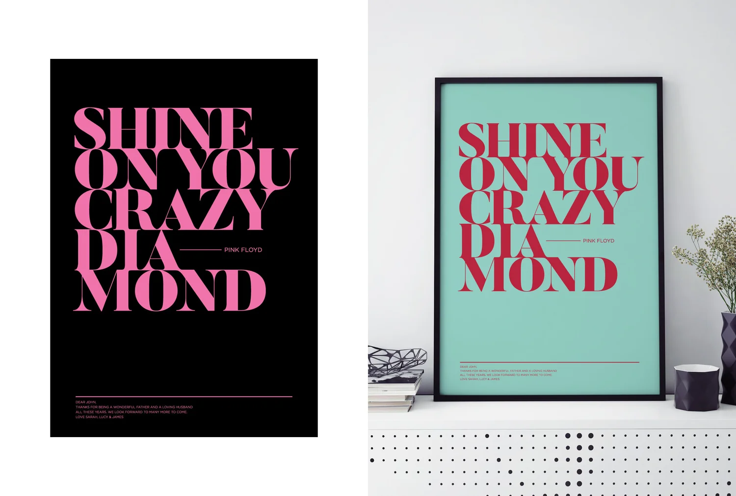 Song lyric customisable poster series design — Upper & Lower