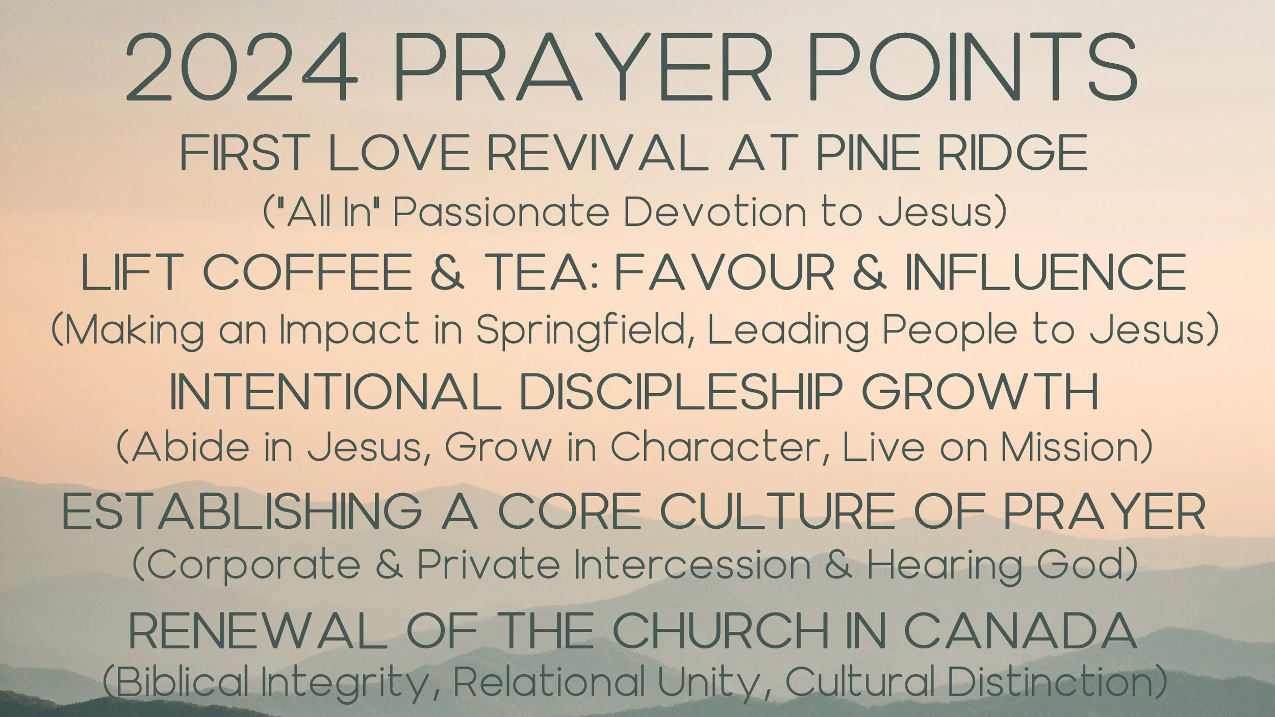 PRAYER AT PINE RIDGE — The Church at Pine Ridge