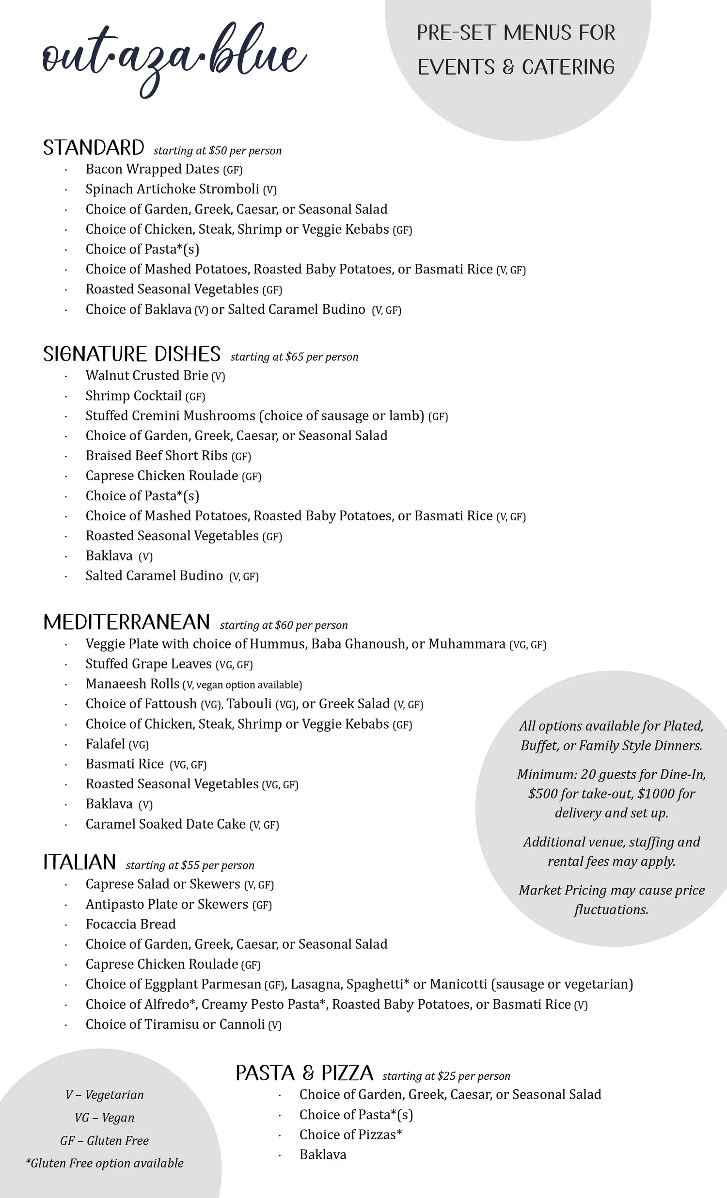 Catering Menus — out.aza.blue