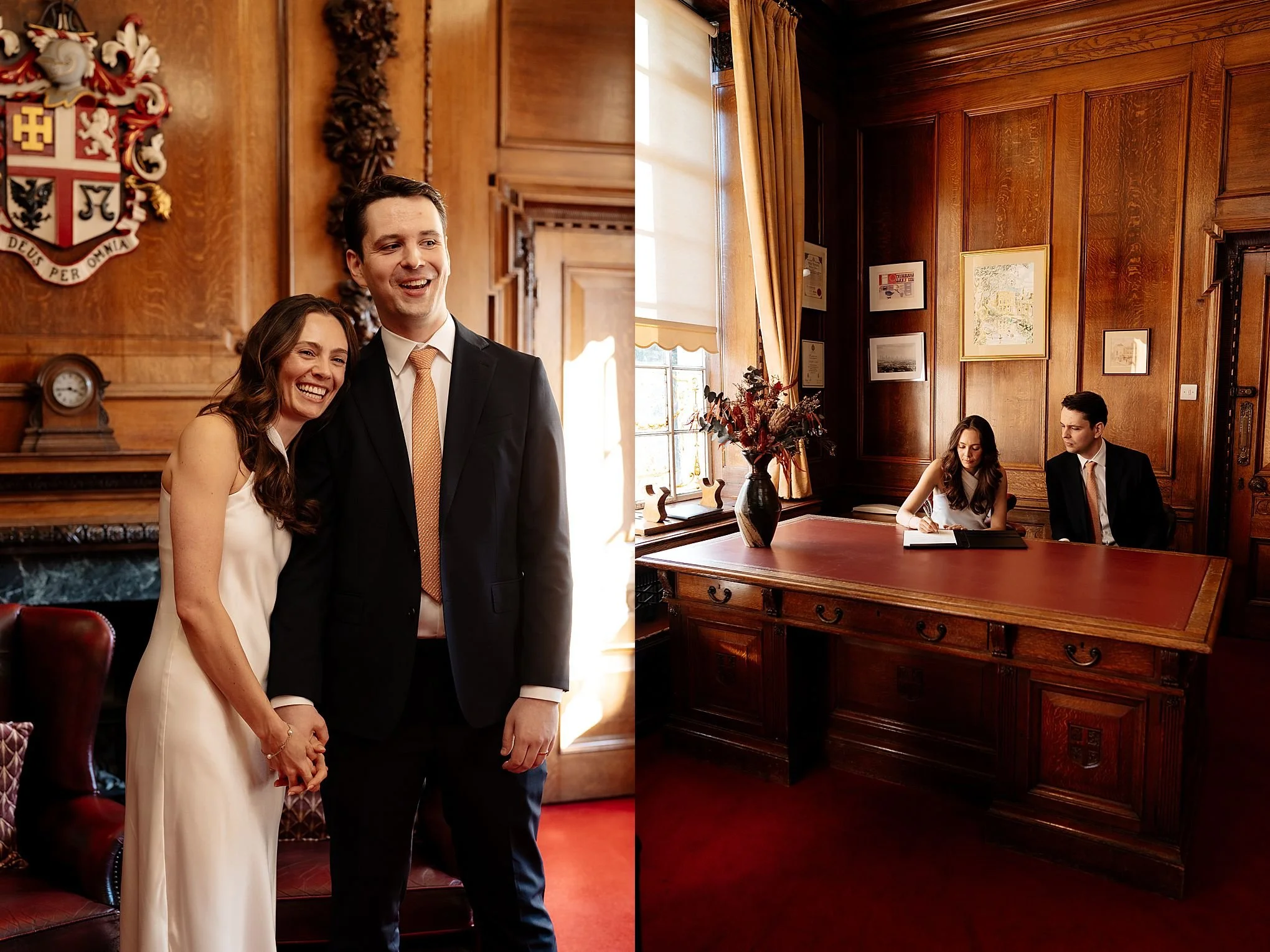 An intimate wedding in the Mayor's Parlour at Islington Town Hall ...