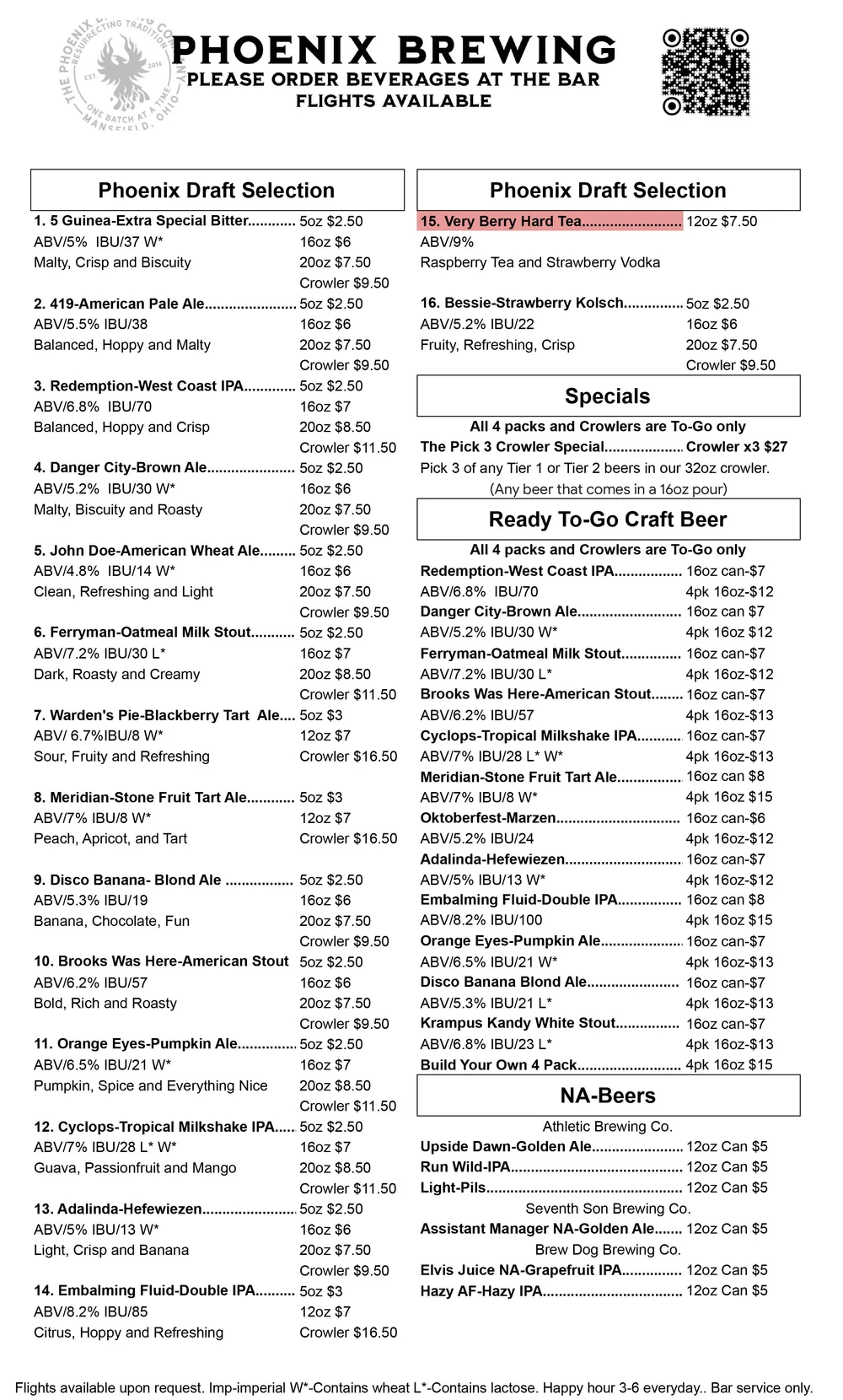 ON TAP — The Phoenix Brewing Co.