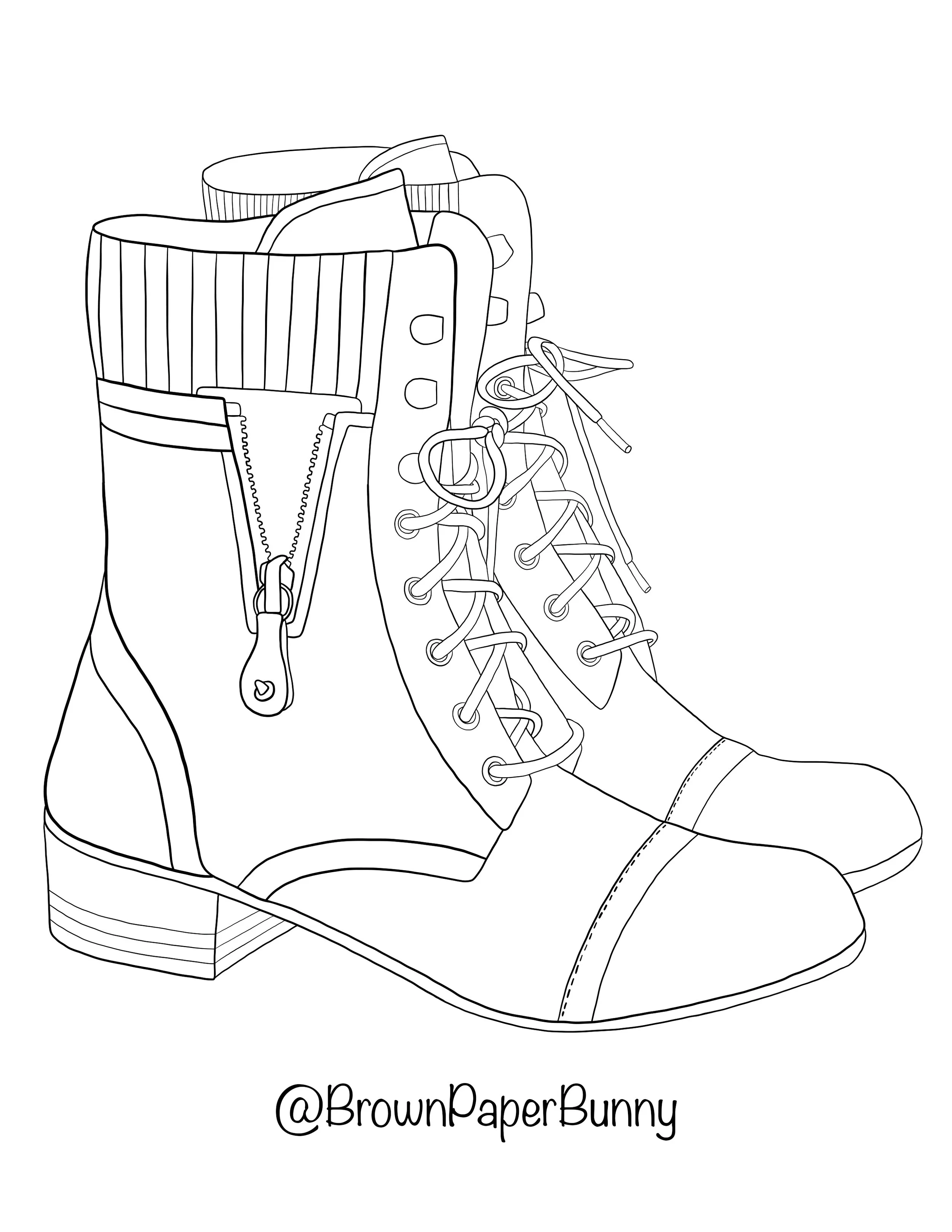 Shoe Coloring Page