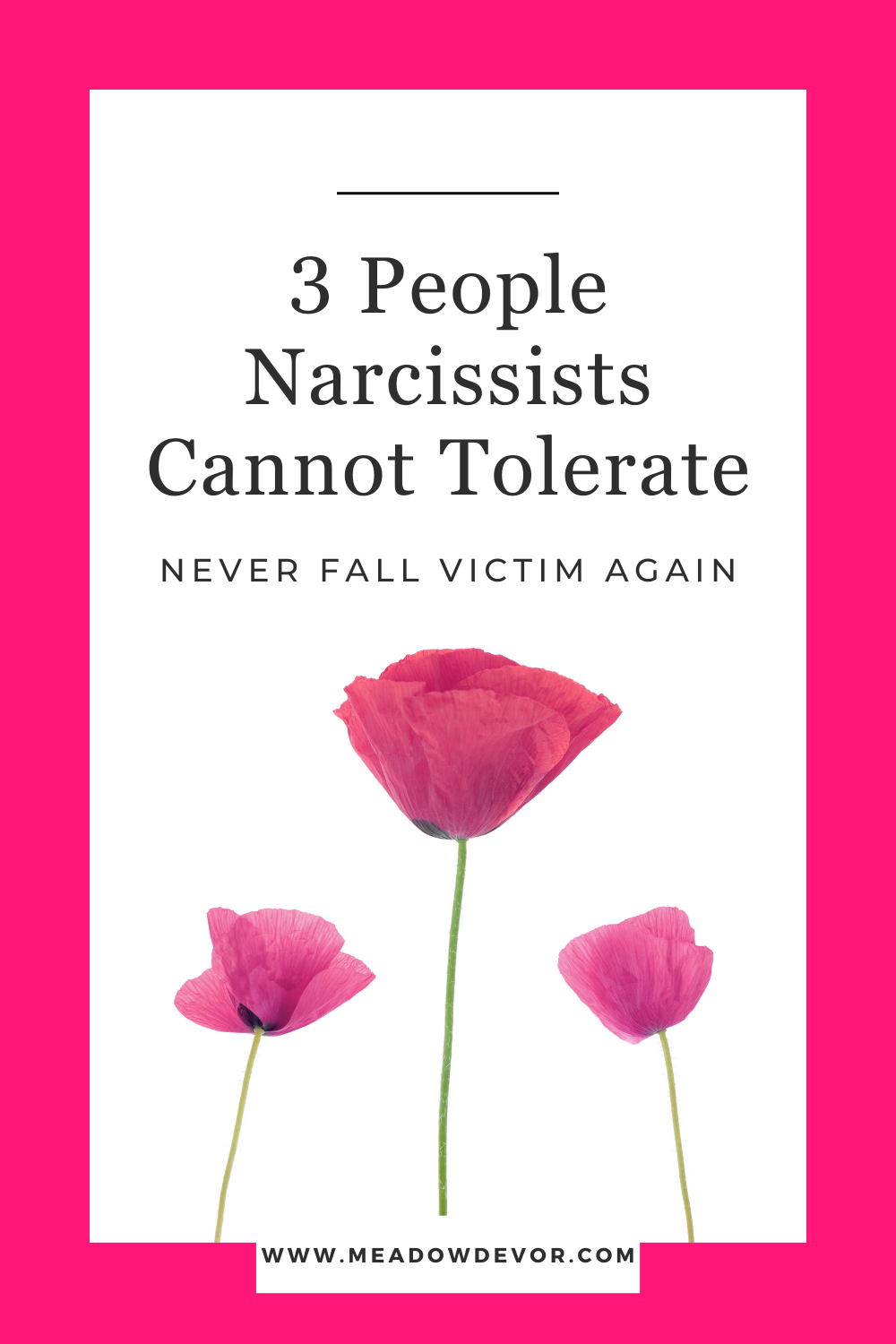 3 People Narcissists Cannot Tolerate — Meadow DeVor