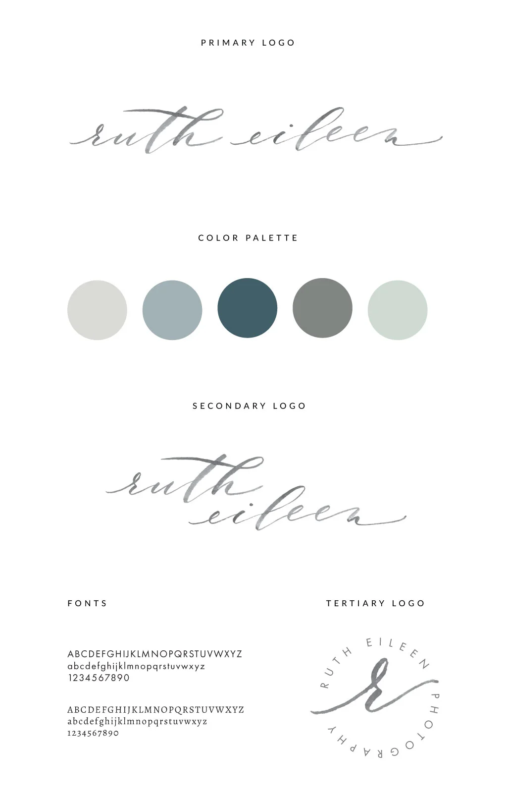 Ruth Eileen Logo — Calligraphy + Lettering Services | Becca Joas