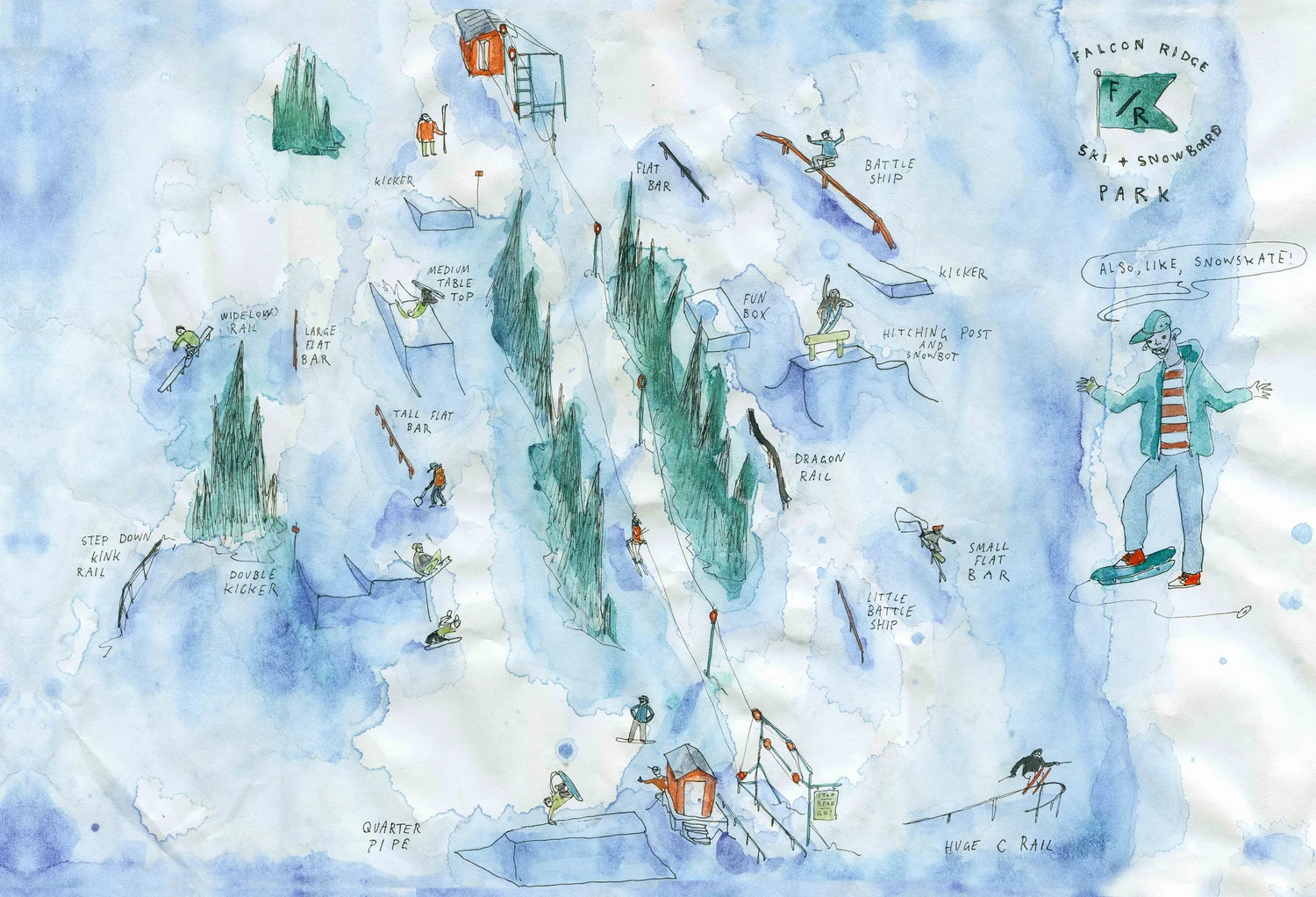 Conditions, Maps & X-Country Ski info — Falcon Ridge Ski Slopes