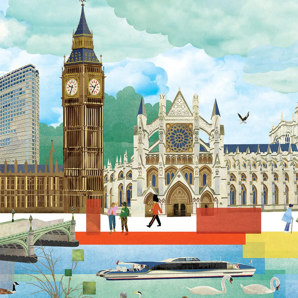 River Thames Large / Limited Edition of 30 / 61 x 143.5cm — Natsko Seki