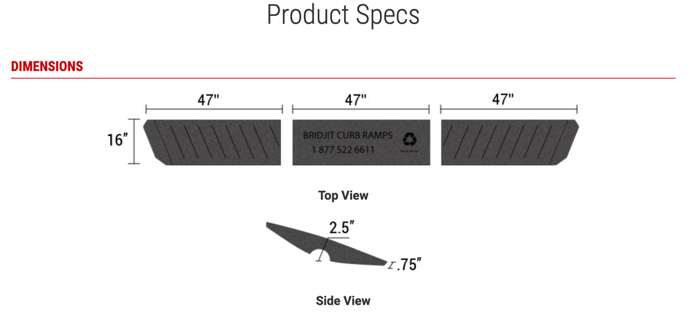 Bridjit Curb Ramp Set (three-piece) — Bimmer America LLC