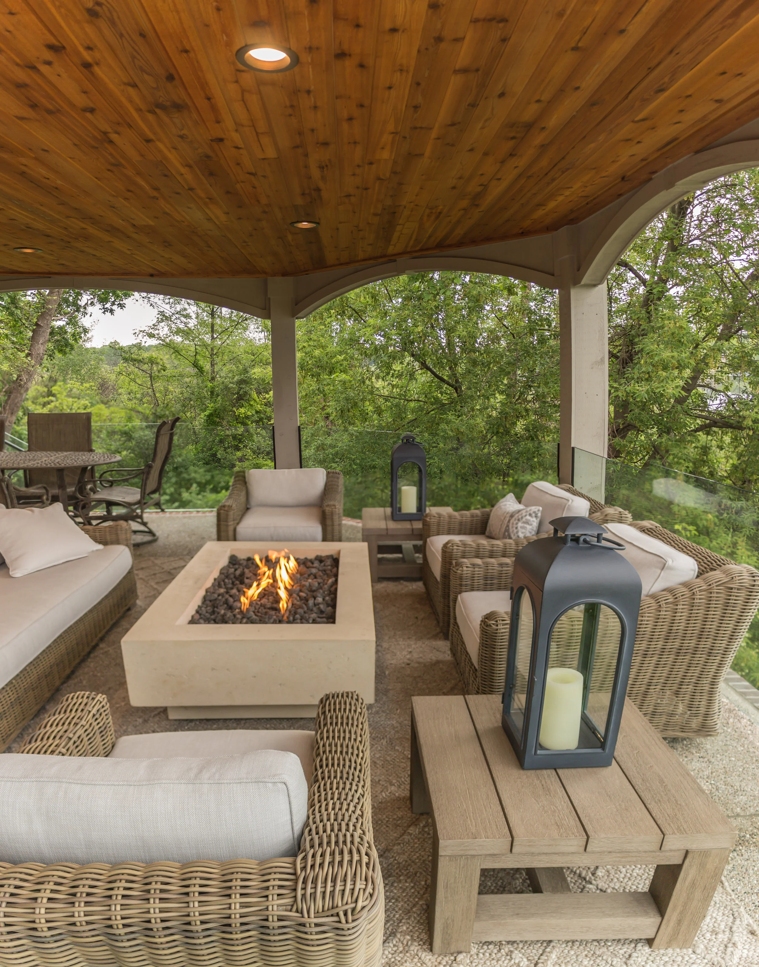 Tri-level pavilion with brick archways and endless views — VENTURES