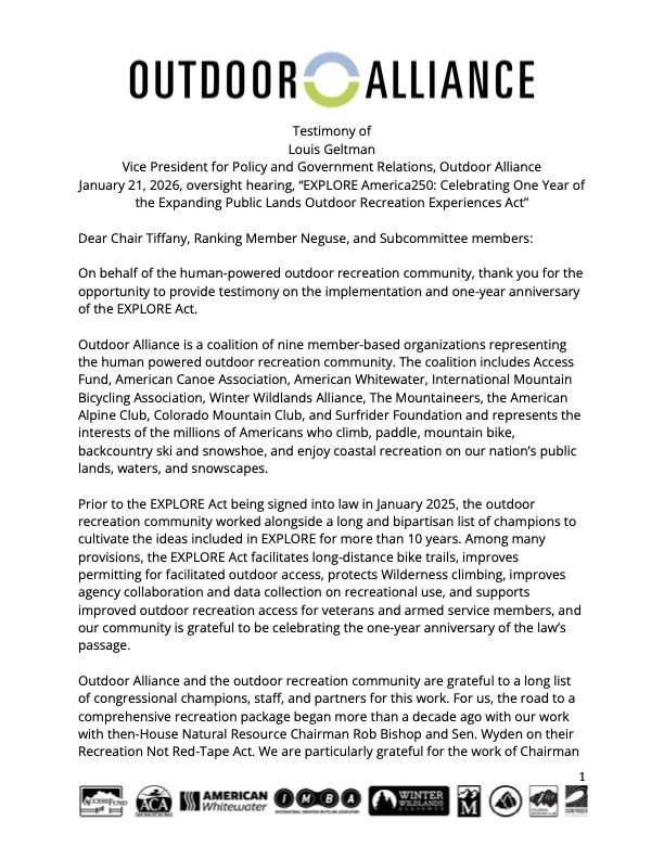 Looking Back and Looking Ahead: One Year of the EXPLORE Act — Outdoor ...