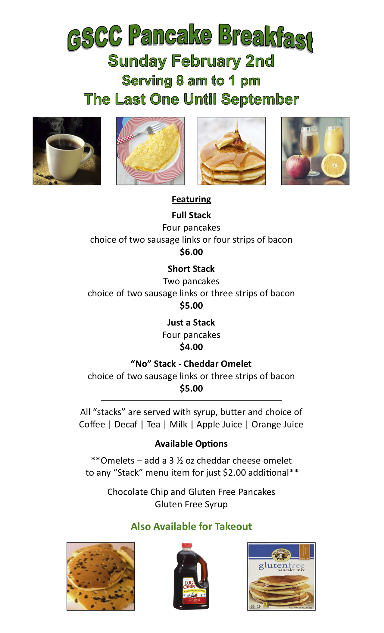 Church Pancake Breakfast Flyer