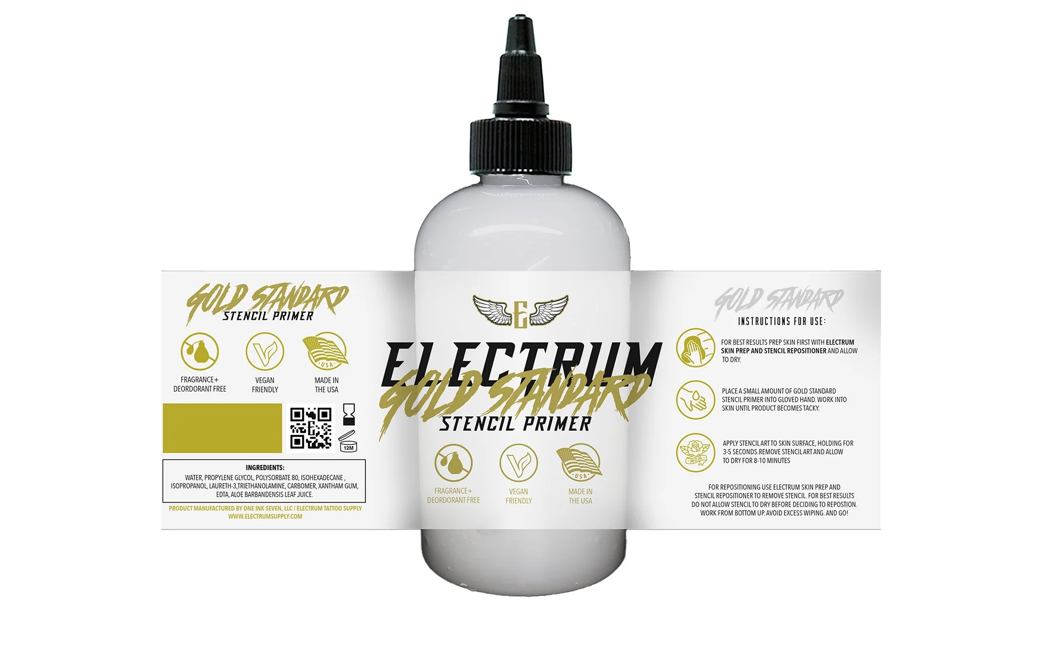 Electrum Gold Standard Tattoo Stencil Primer - 8oz — LOVINKIT TATTOO 墨子