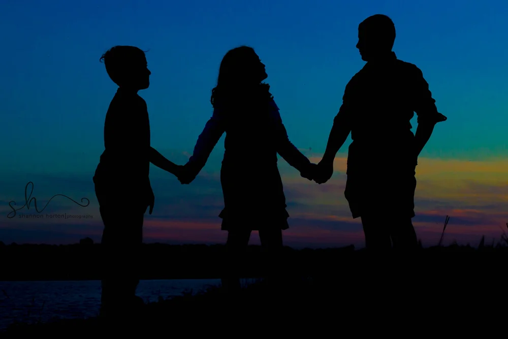 3 Siblings Silhouette