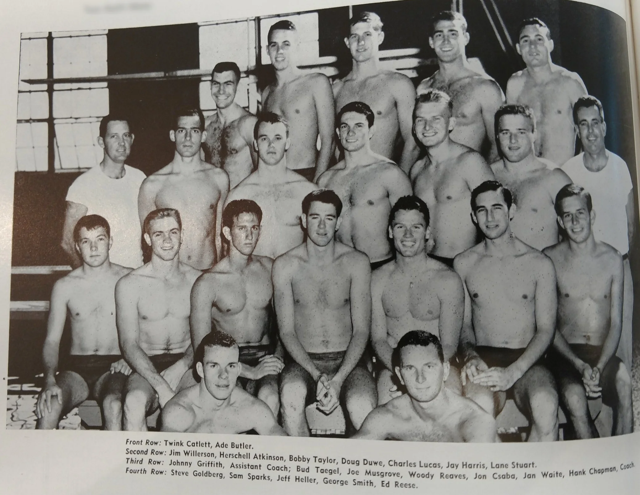 1951-1969 Coach Chapman- swimming - Texas Legacy Support Network