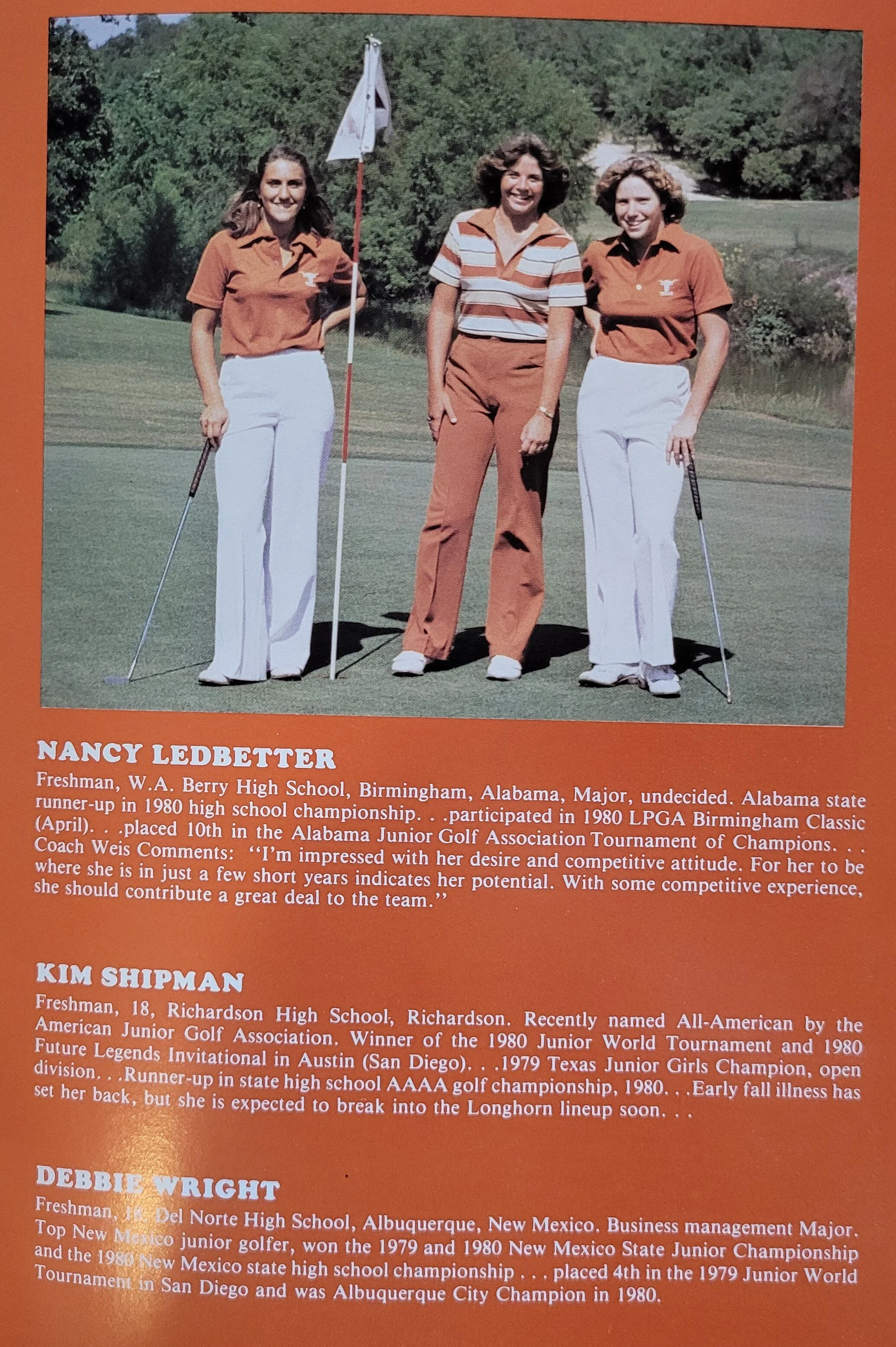 From the beginning of women's golf through Coach Pat Weis - Texas ...