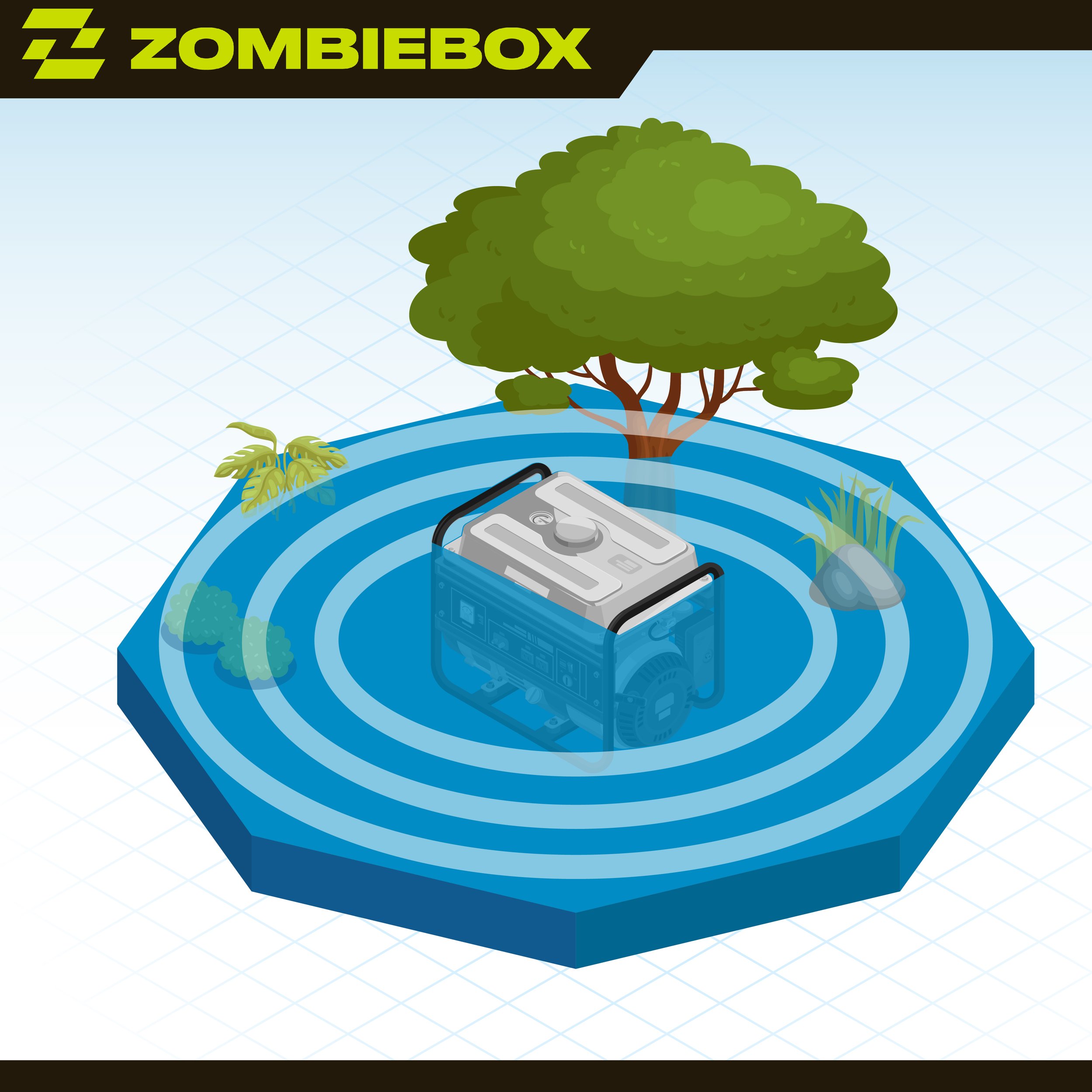 Z-Hut Generator Cover and Noise Barrier — ZombieBox