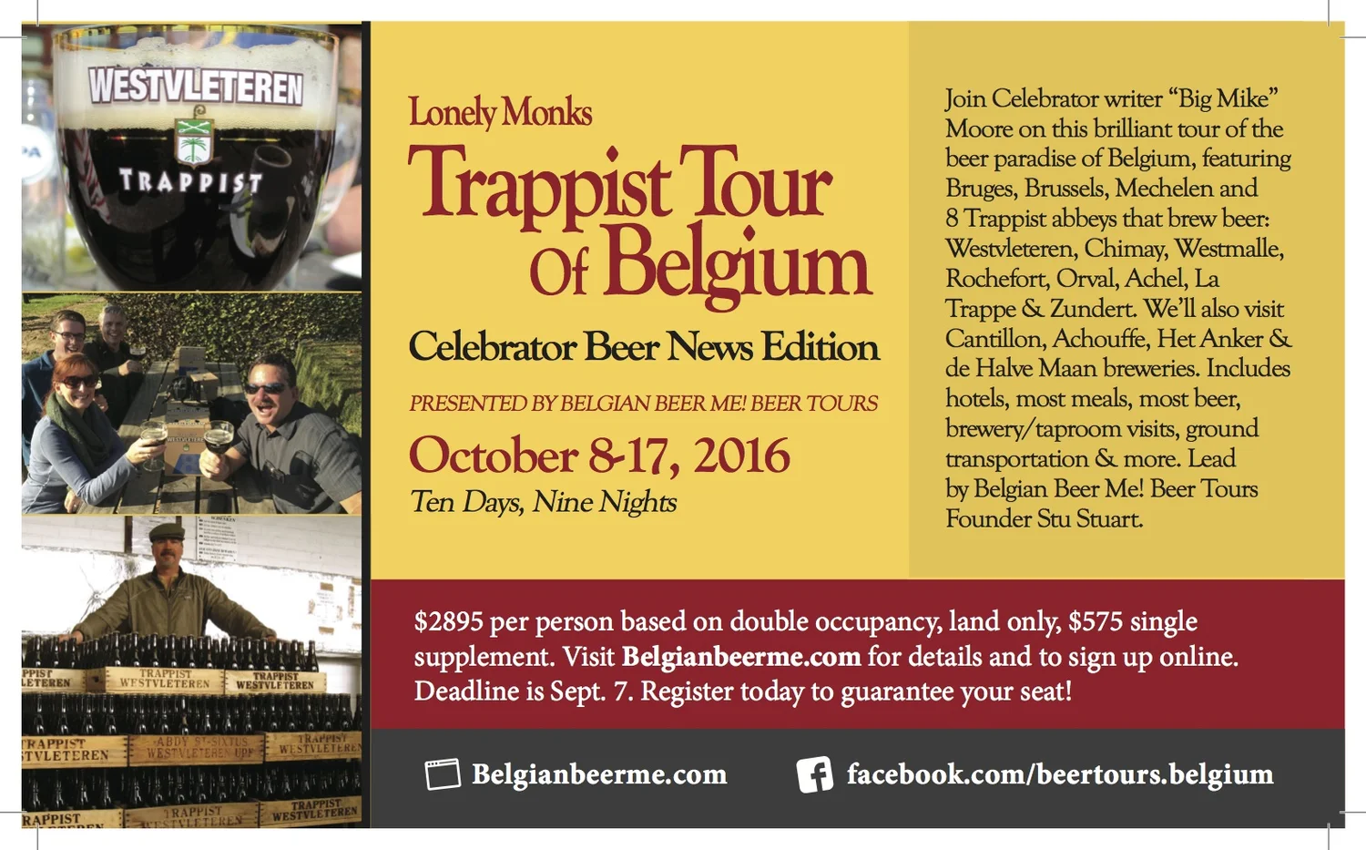The Lonely Monks Trappist Tour — BBM! Belgian Beer Me! Tours
