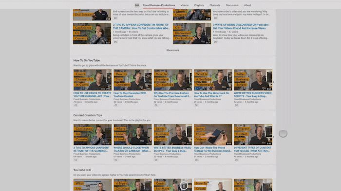Proud Business Productions - How To Customise Your YouTube Channel Layout