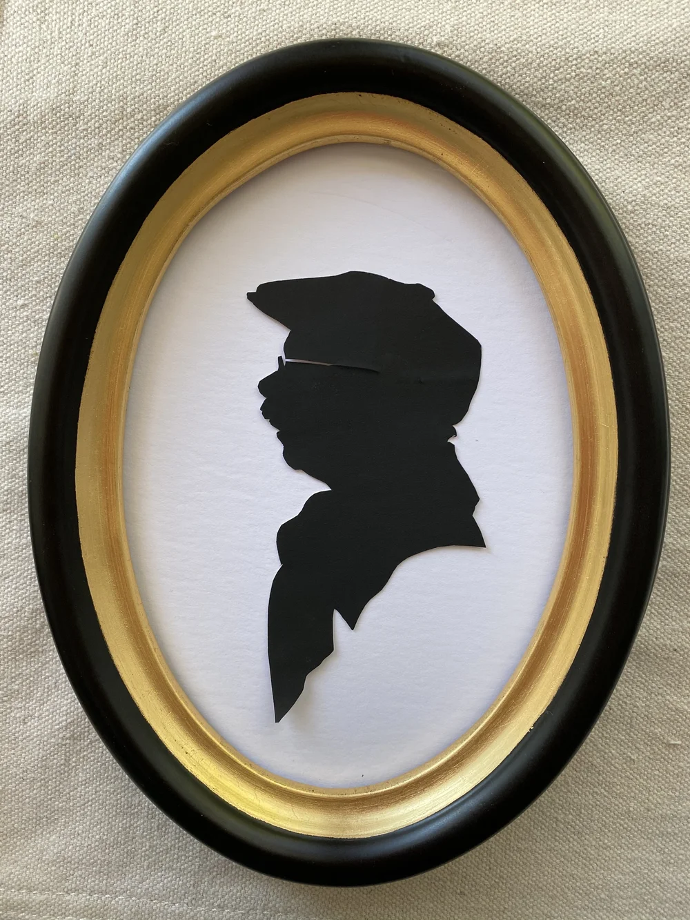 Antique Oval Frame Silhouette