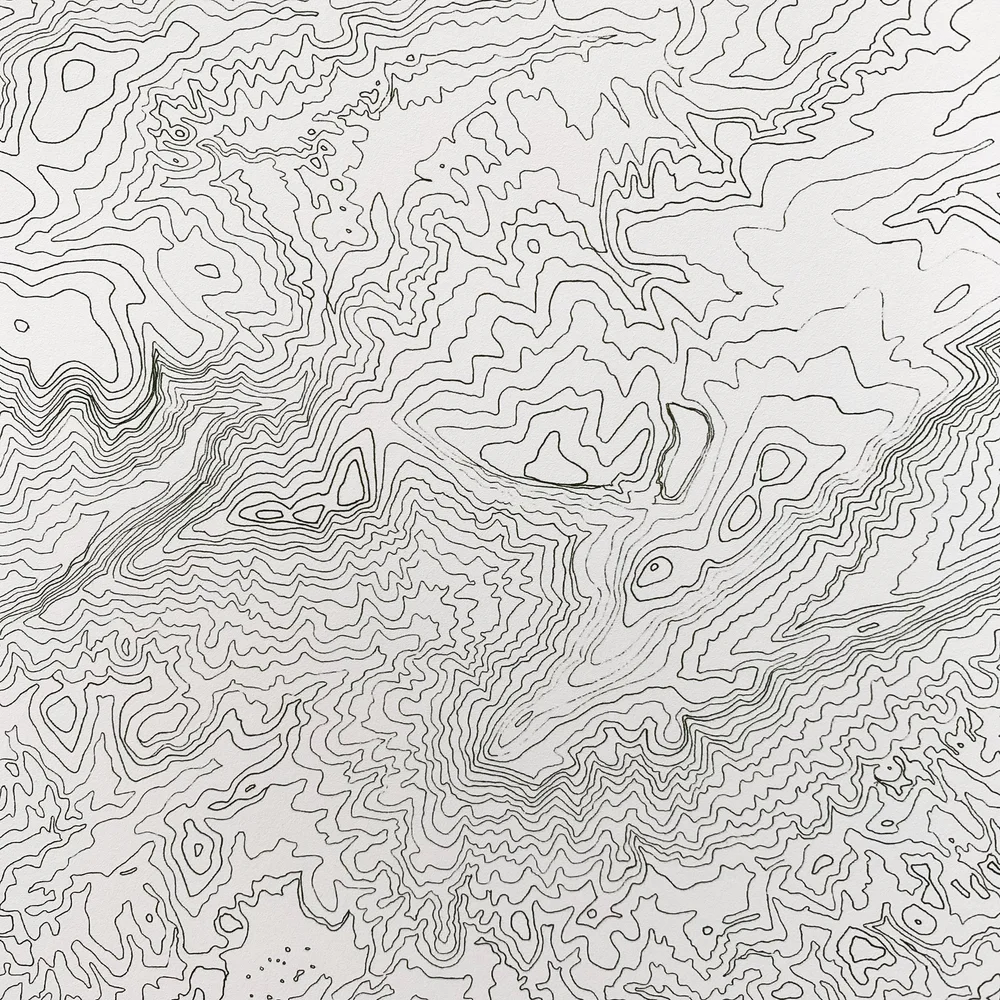 Simple Topographic Map Black And White