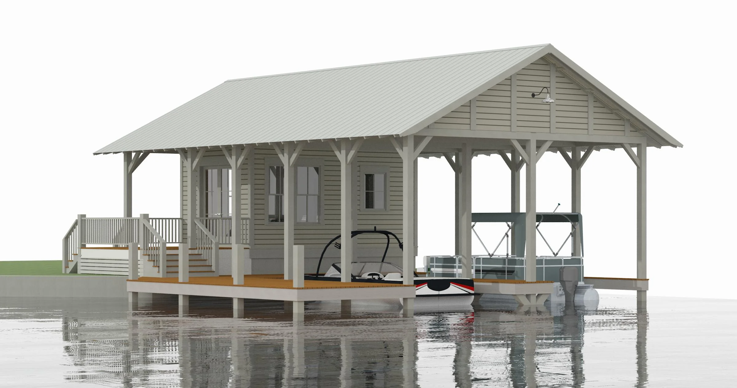 BOATHOUSES | 2-Slip | NON-LIVABLE — Lake & Land Studio