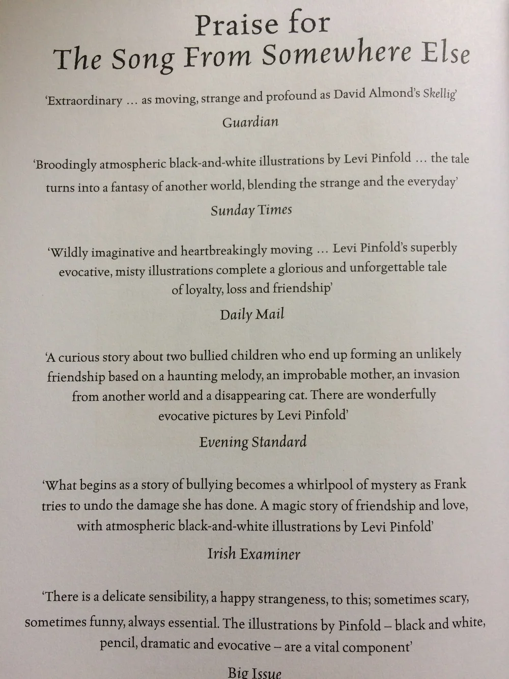 The Song From Somewhere Else — A.F. Harrold