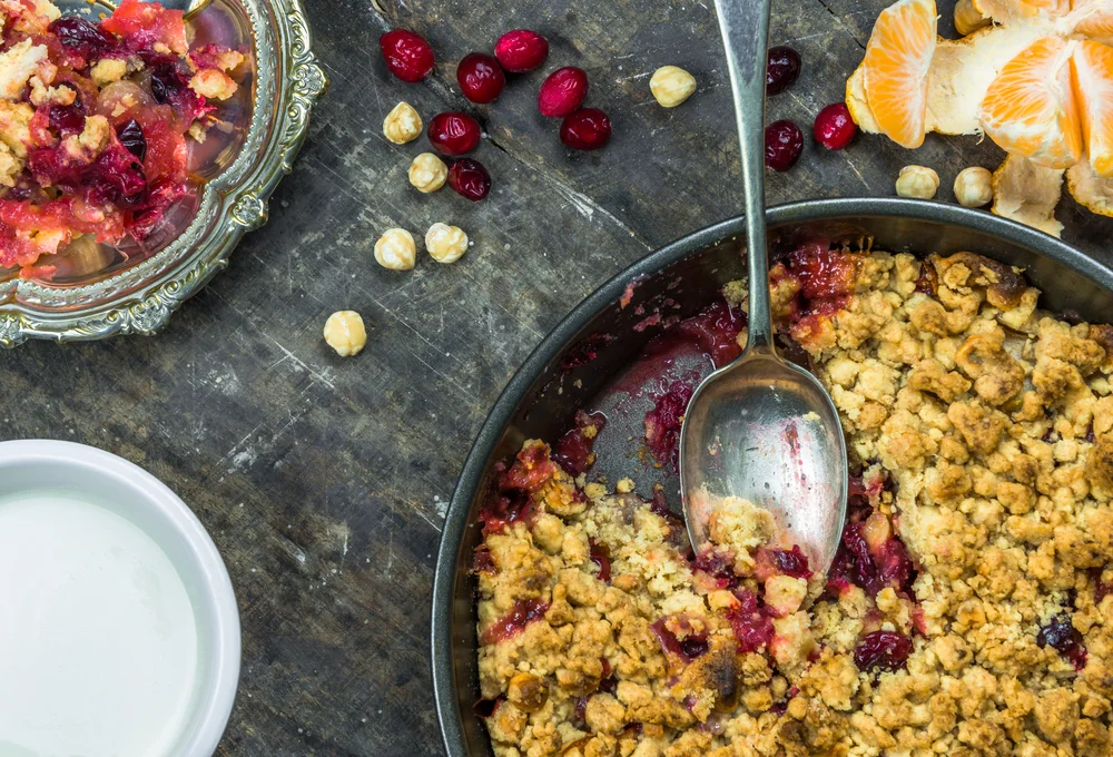 Apple-Raspberry Nut Crumble — Rebecca Katz