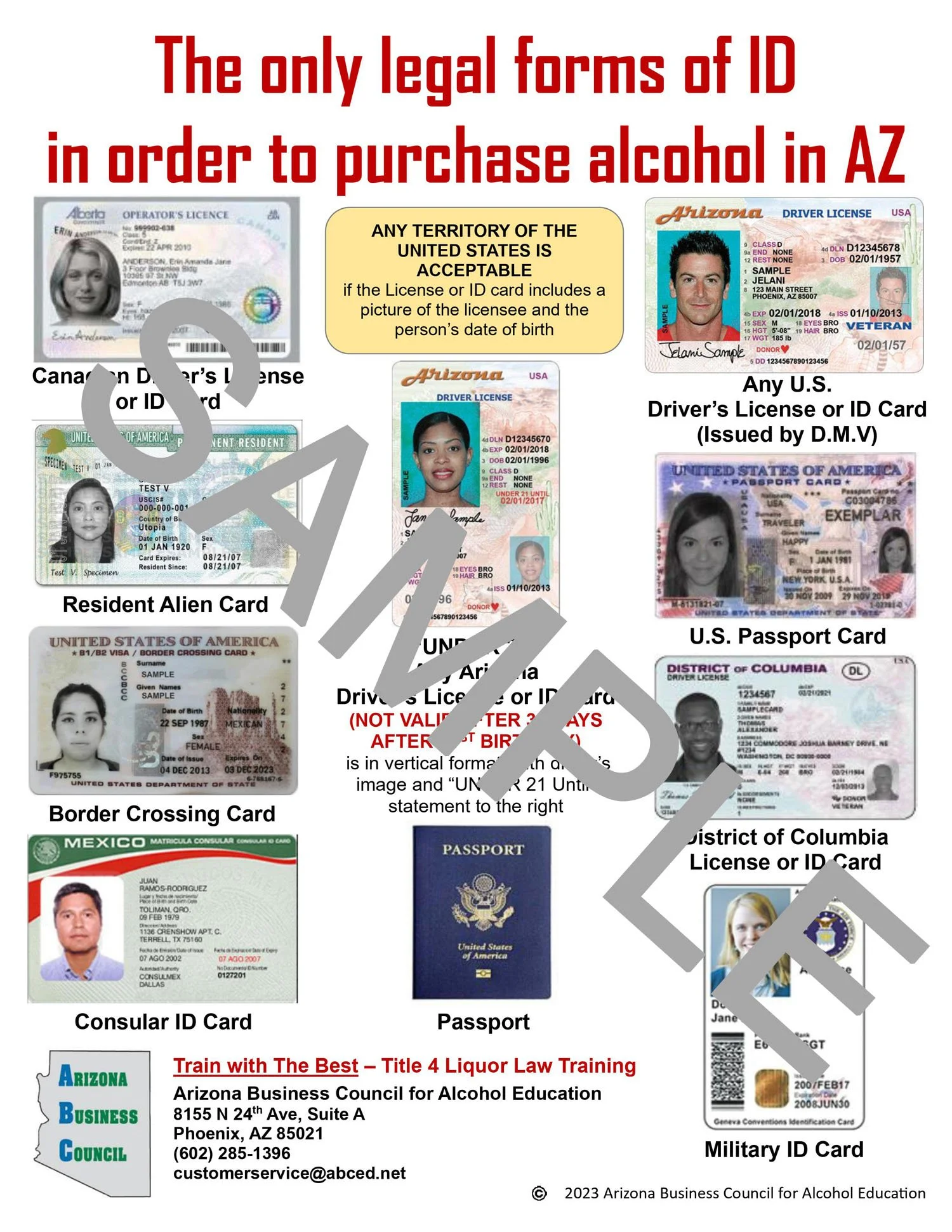 Arizona Business Council for Alcohol Education DLLC Approved Title 4 ...