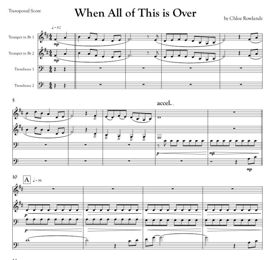 When All of This is Over (Quartet Version) — THE WESTERLIES