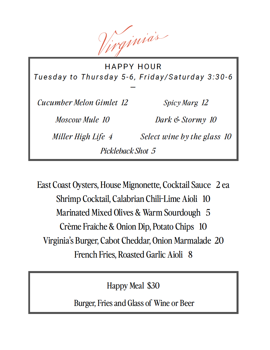 Happy Hour — Virginia's