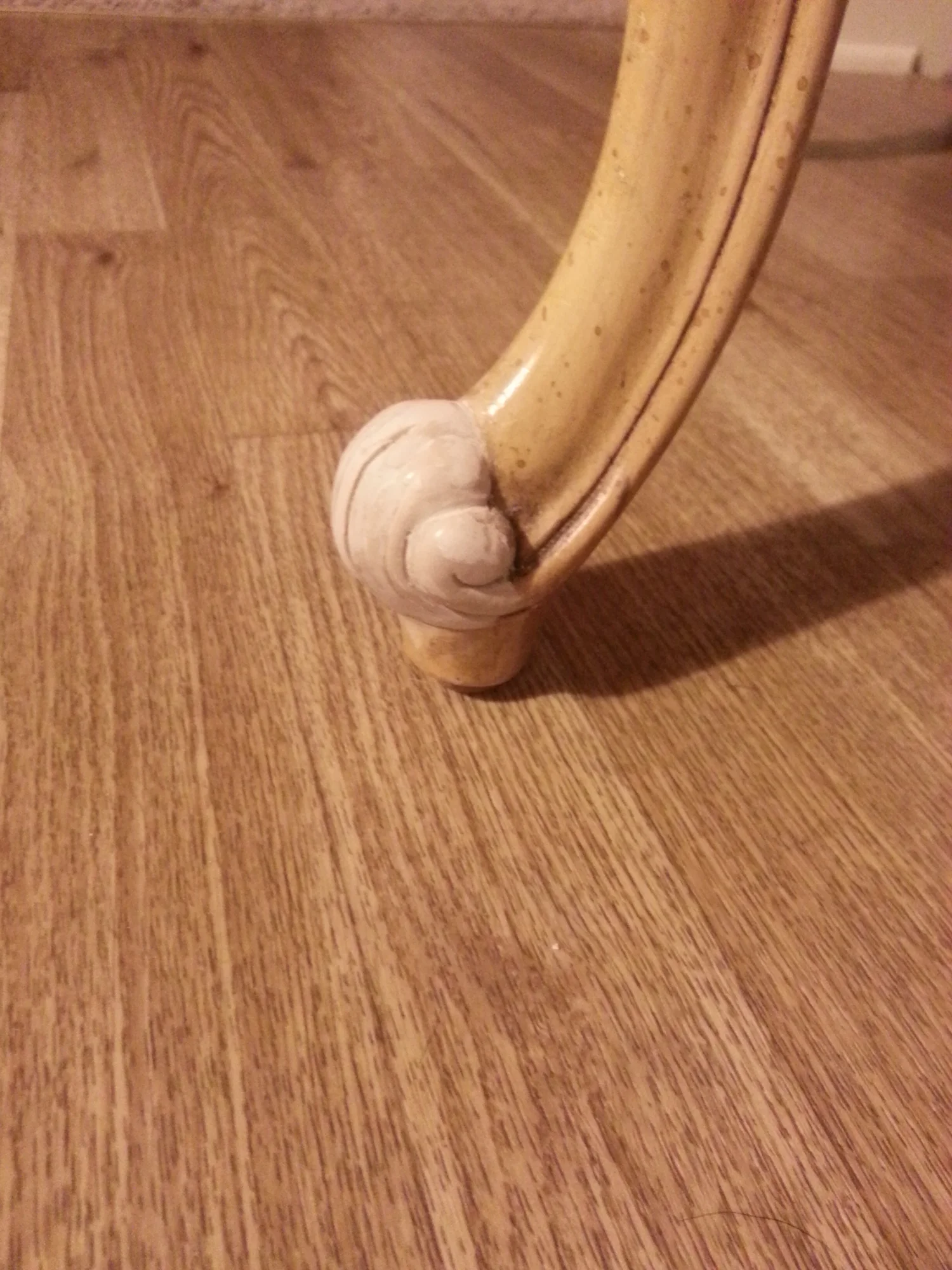 rebuilt chair foot — Jim Kinsey Furniture Repair