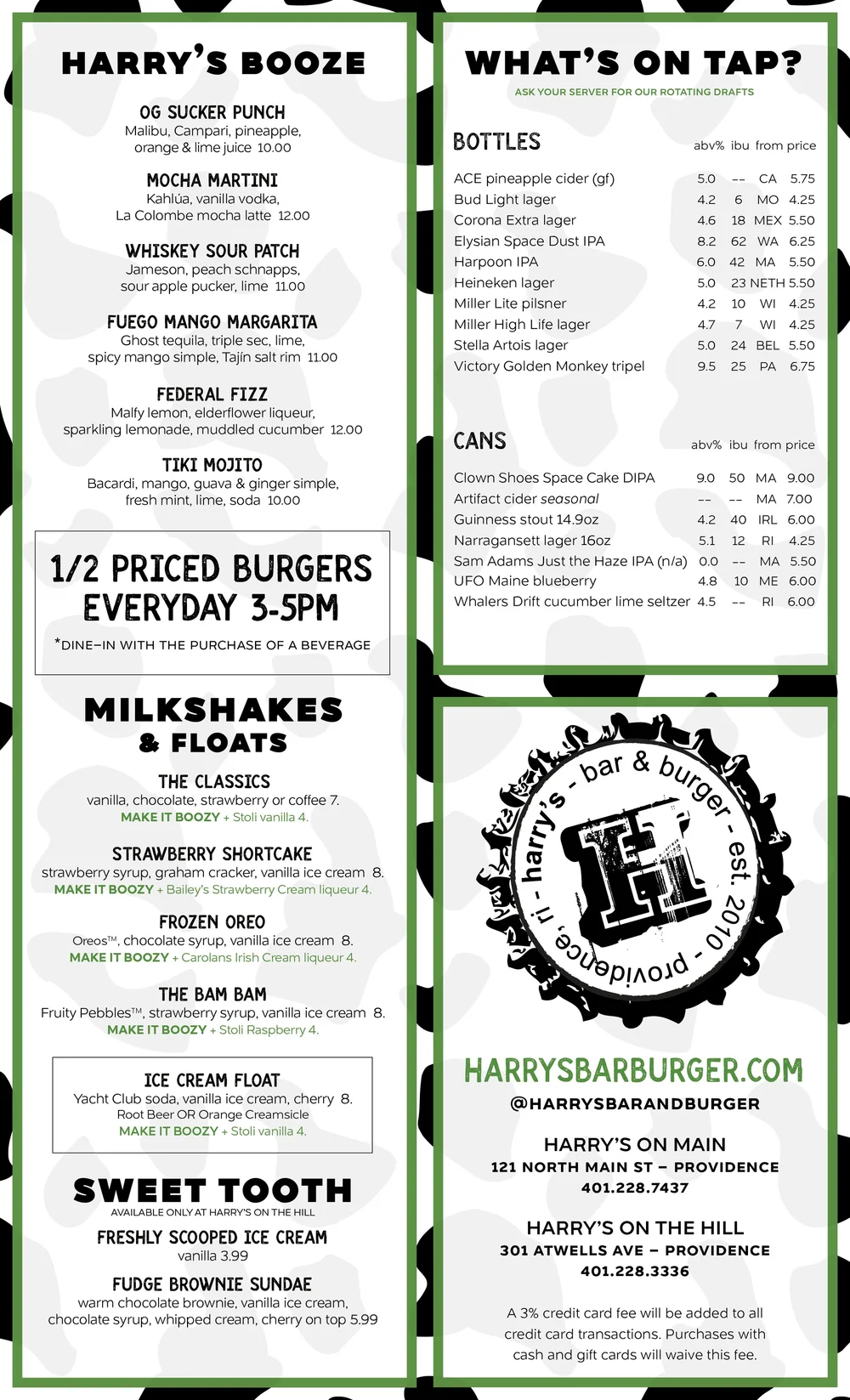 Harry's Bar & Burger - Casual Burger Bar in Providence, RI