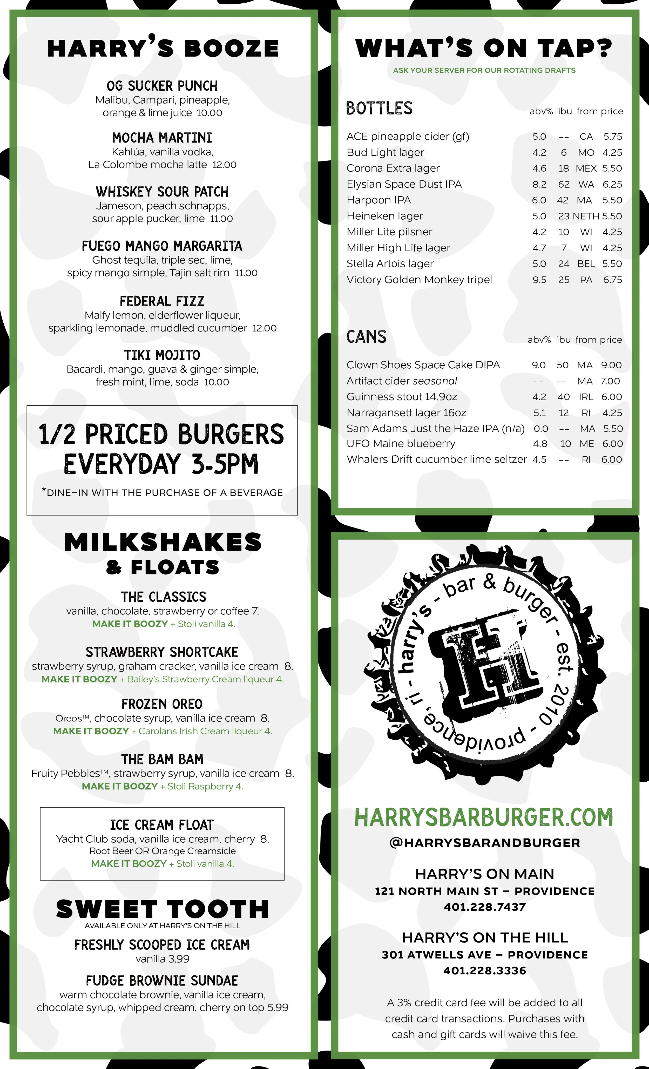 Harry's Bar & Burger - Casual Burger Bar in Providence, RI