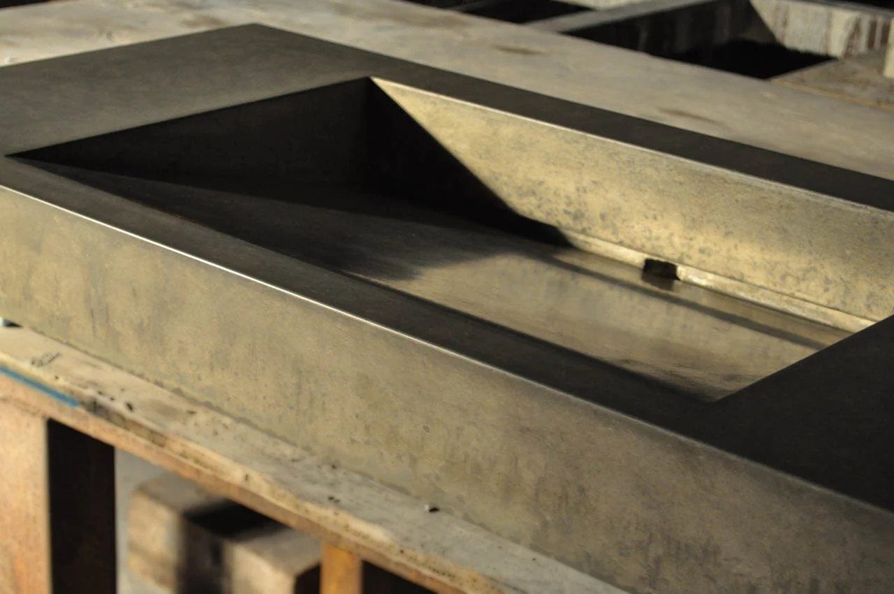 Commercial Restroom Concrete Ramp Sink At Plate Barrel Concrete