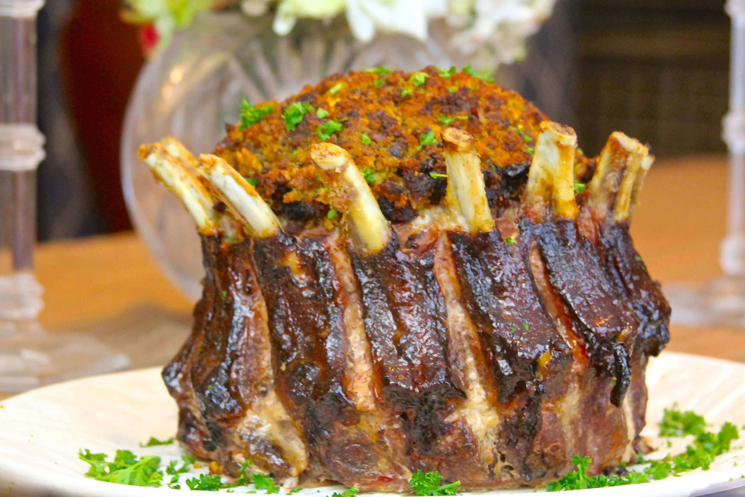 Maple-Balsamic Glazed Kurobuta Pork Crown Roast — Grillocracy