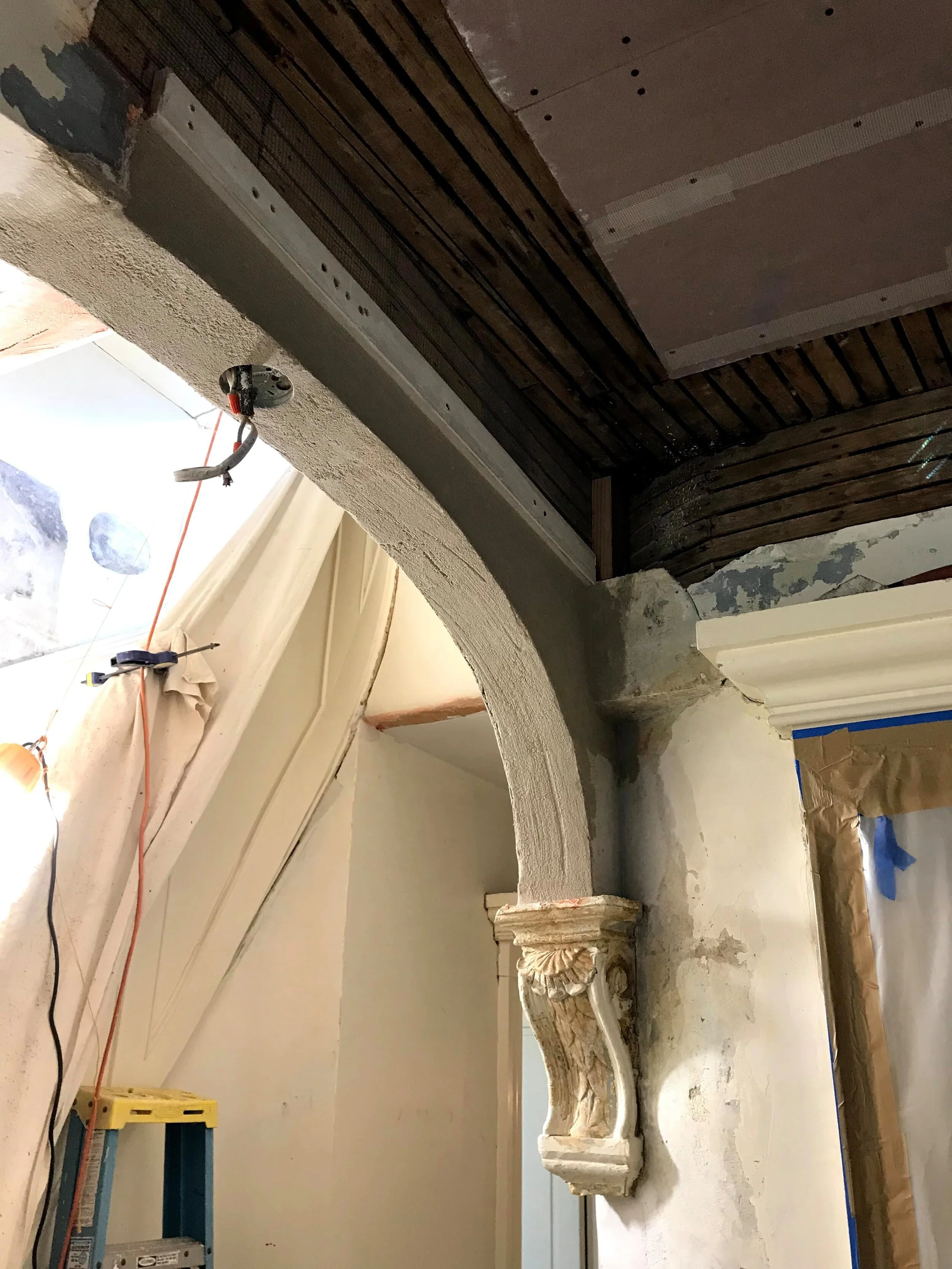 Restoration of Plaster Corbel & Plaster Crown Molding