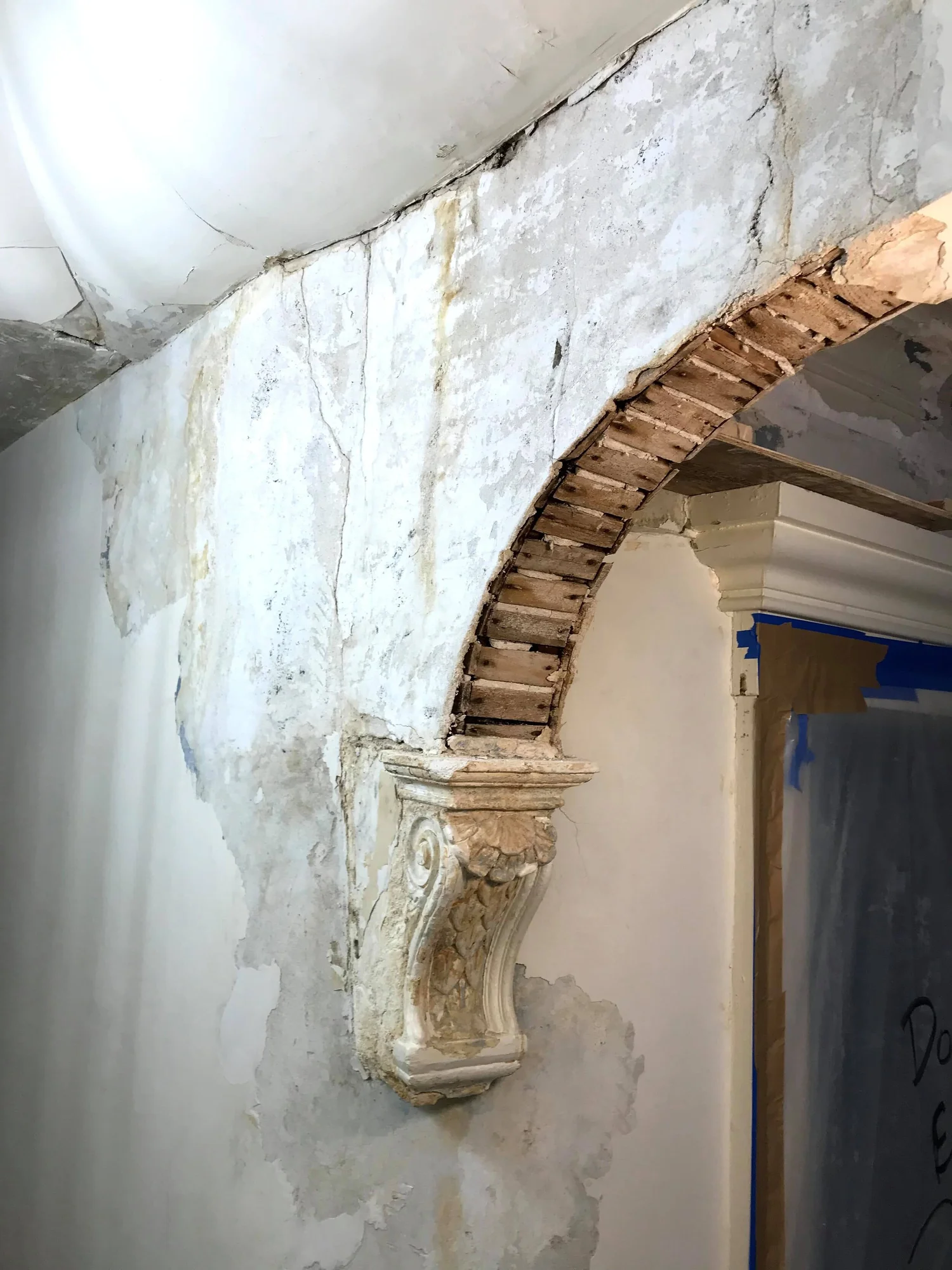 Restoration of Plaster Corbel & Plaster Crown Molding