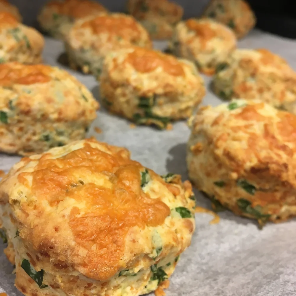 Wild Garlic & cheese scones [with vegan option] — Handmade Apothecary