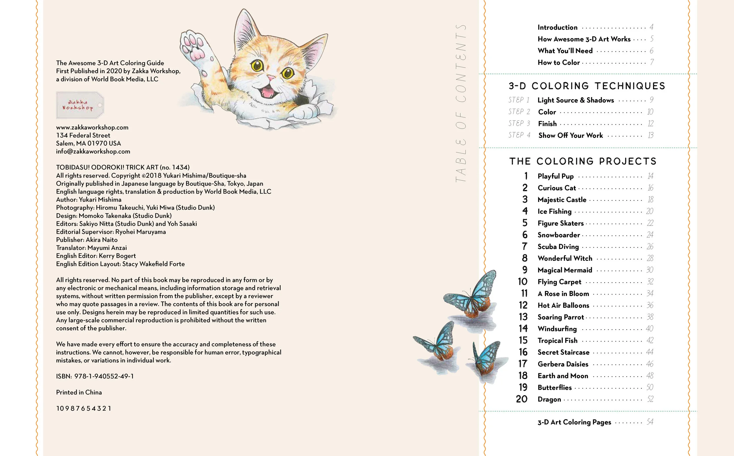 The Awesome 3-D Art Coloring Guide — Zakka Workshop