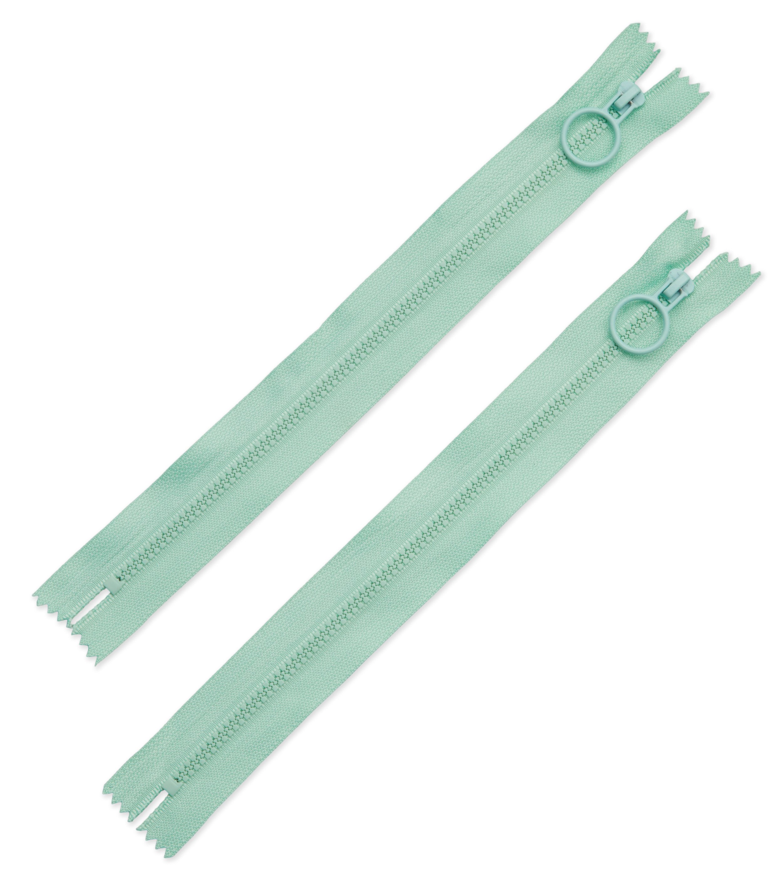 #ZW6486 | 8" Mint Hoop Pull Zipper (2 pk) — Zakka Workshop Retail