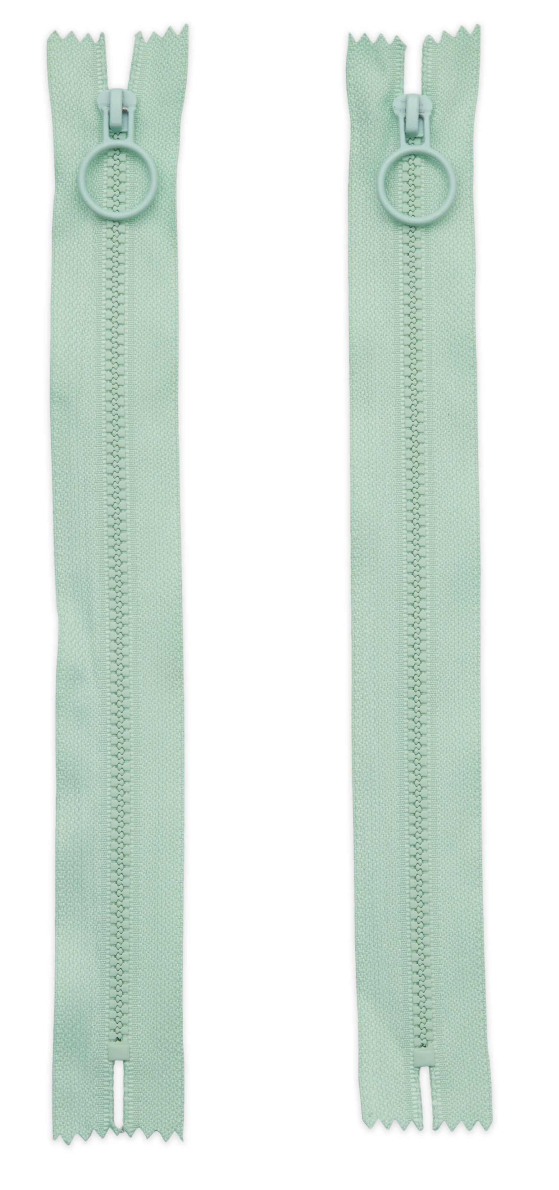 #ZW6486 | 8" Mint Hoop Pull Zipper (2 pk) — Zakka Workshop Retail