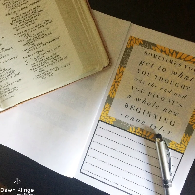 31 Days: New Beginnings, Journal — Dawn Klinge