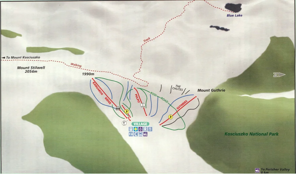 Ski resort maps — Australian mountains