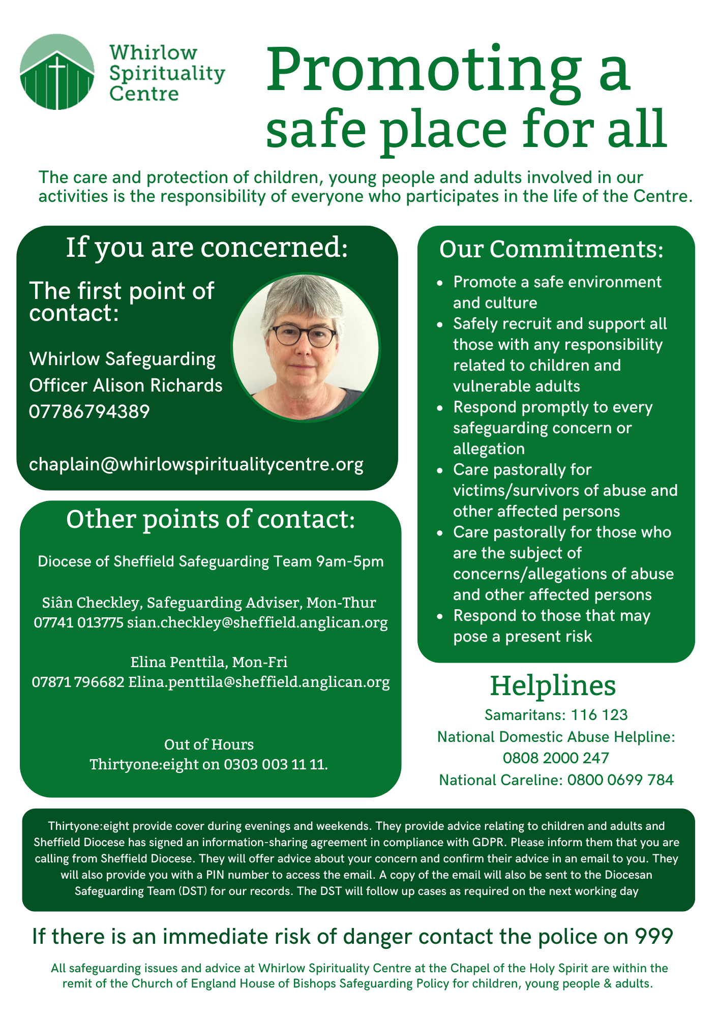 Safeguarding — Whirlow Spirituality Centre