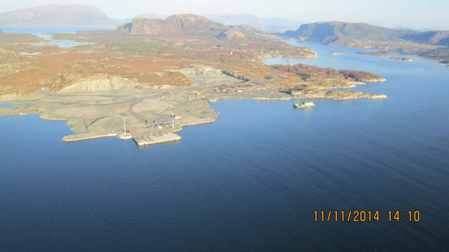Images from construction of the site — Lutelandet Offshore