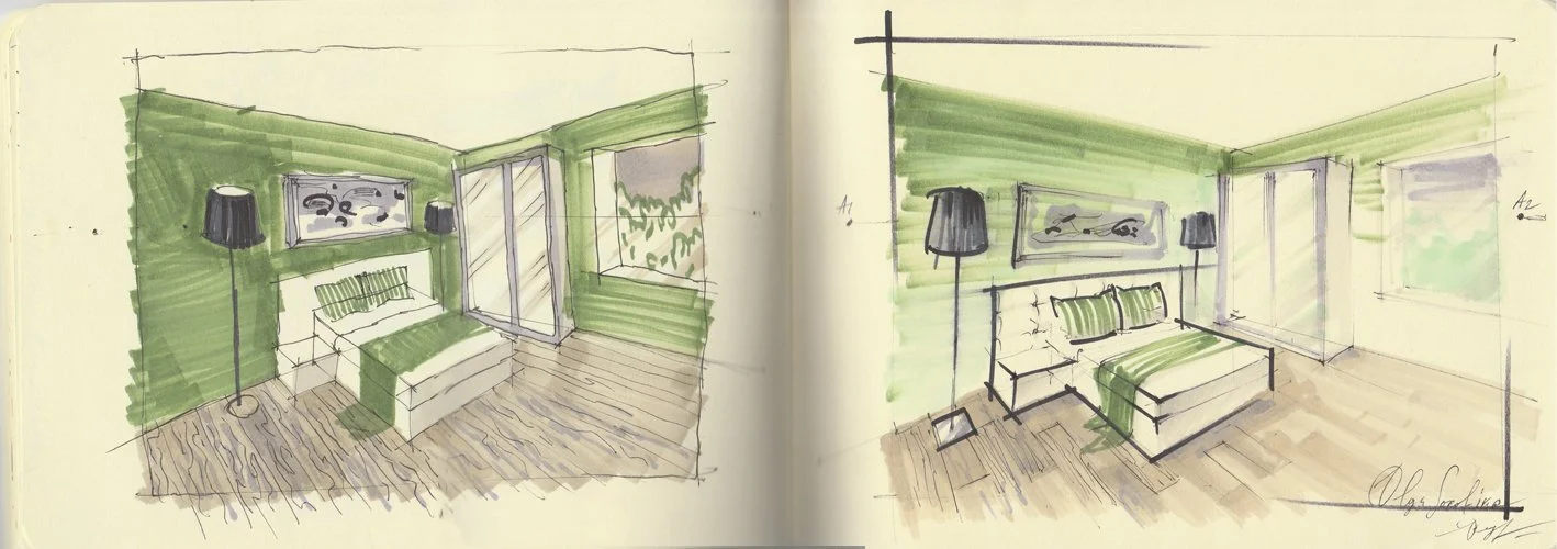 Top 10 mistakes in interior sketching that can make your drawing look ...