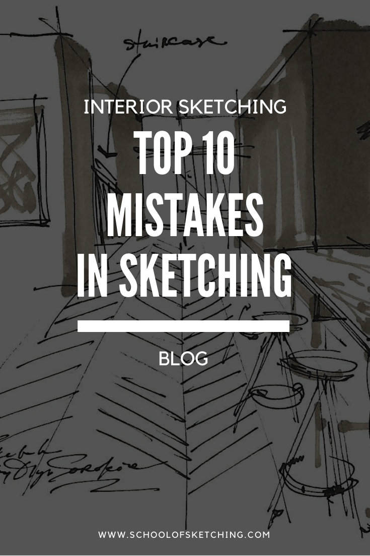 Top 10 mistakes in interior sketching that can make your drawing look ...